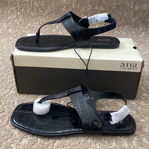 a.n.a | Shoes | Ana A New Approach Ana Kate Black Women Sandals Size M ...